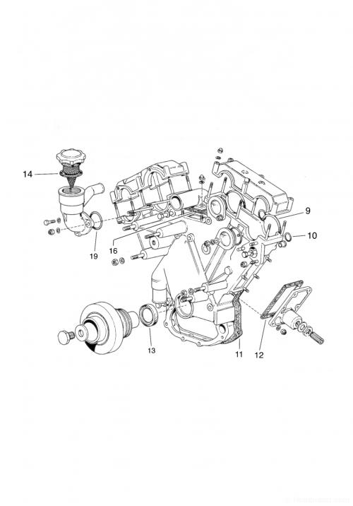 Ferrari - 365 GT4 2+2 - Engine front cover - Hein Brand