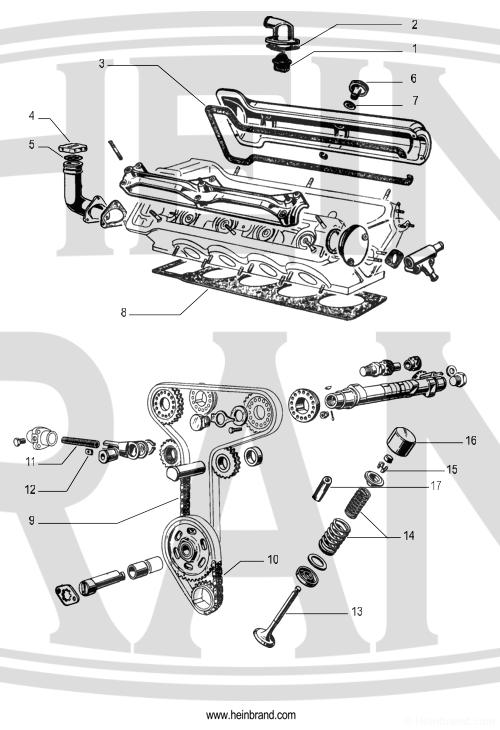 Alfa Romeo - 2000 Spider ( 102 ) - Engine, upper 2000 - Hein Brand